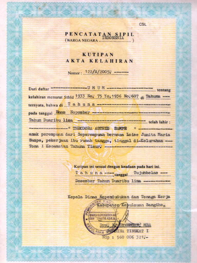 (Compressed) Akte Kelahiran | PDF