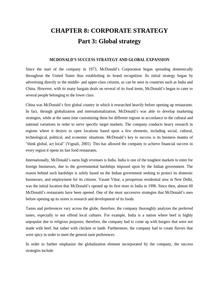 CHAPTER 8-P3-Global Strategy | PDF