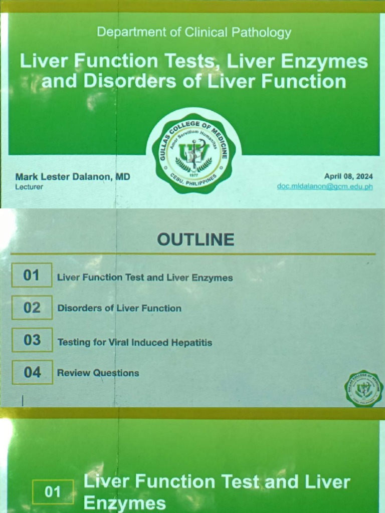 Liver Function Tests, Liver Enzymes and Disorders of Liver Function | PDF
