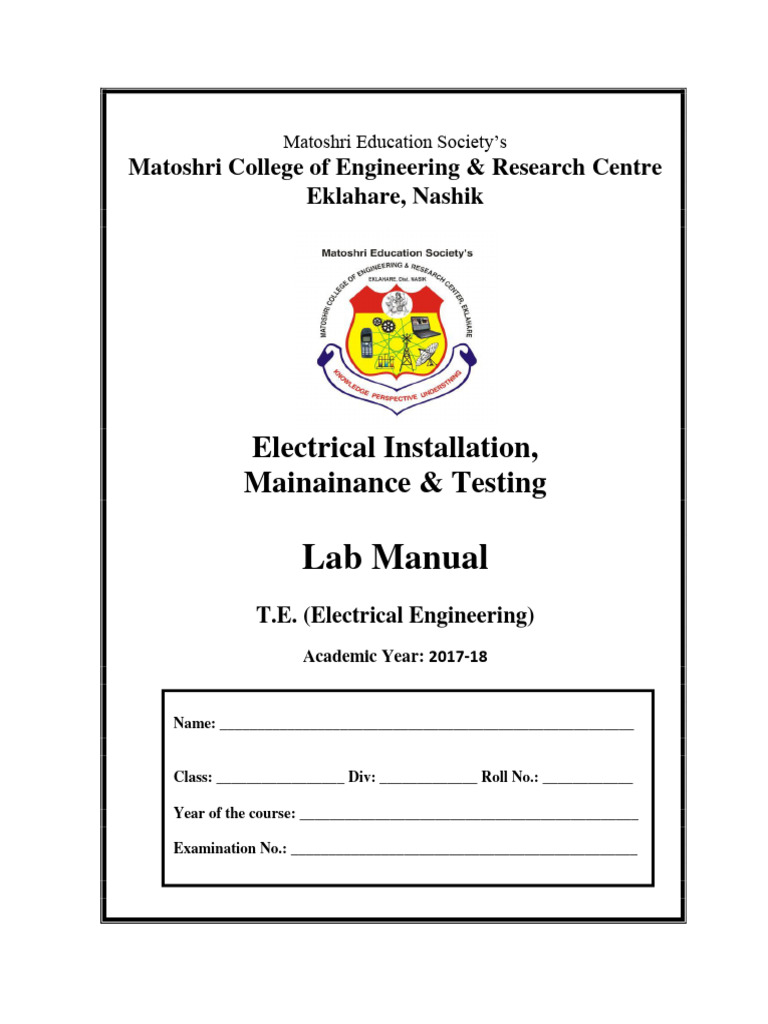 EIMT Lab Manual 2017-18 | PDF