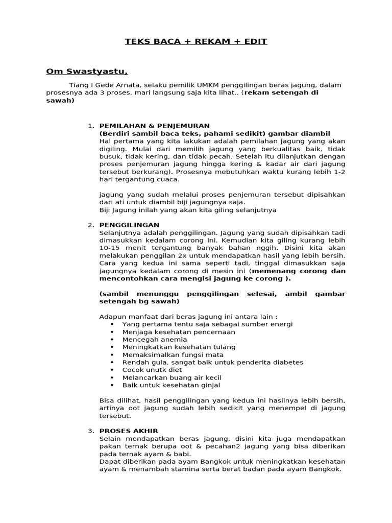 Teks Baca | PDF