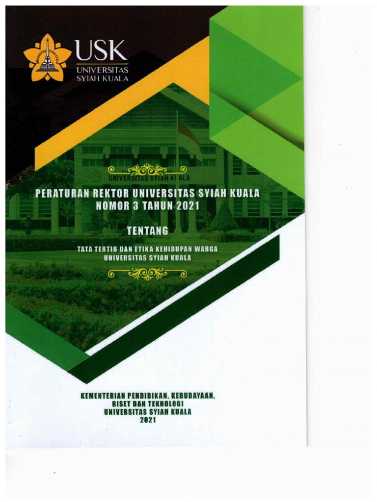 1. TATA TERTIB DAN ETIKA USK 2021 | PDF