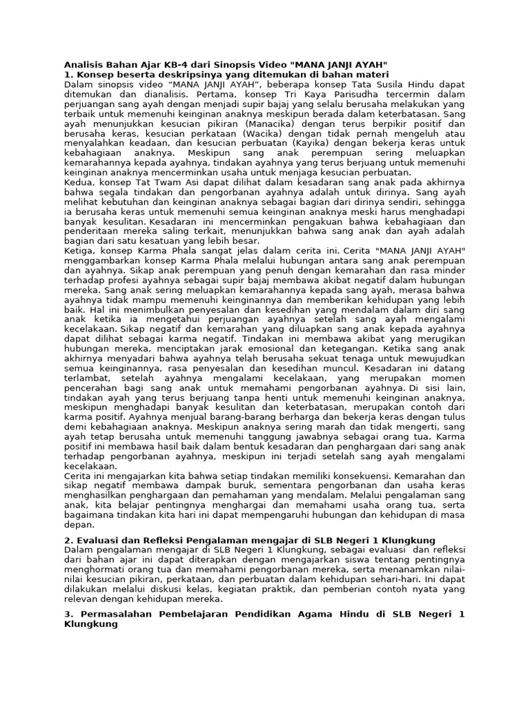 Analisis Bahan Ajar KB 7 | PDF