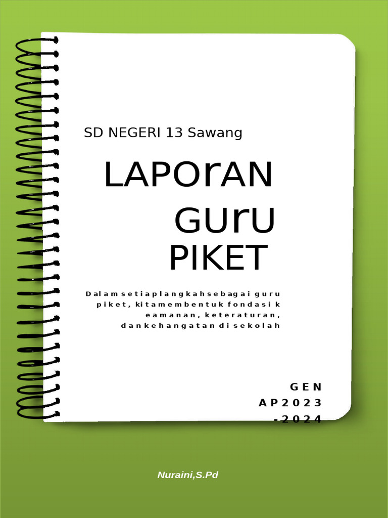 Laporan Guru Piket Untuk Kopy | PDF