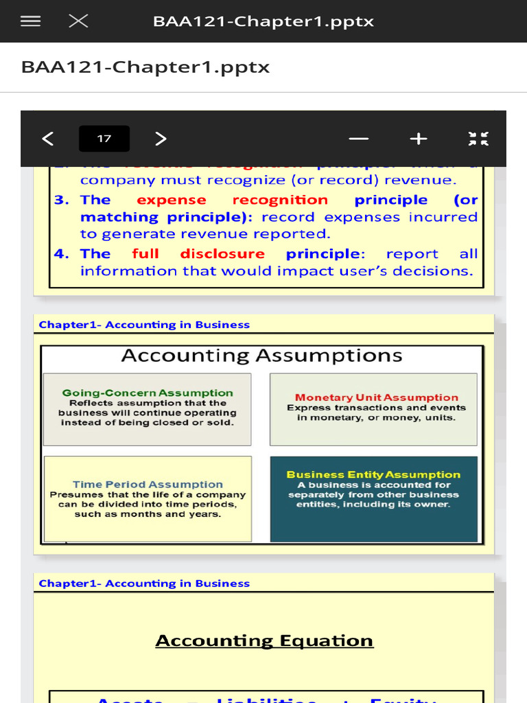 Four Basic General Principles: BAA121-Chapter1 | PDF