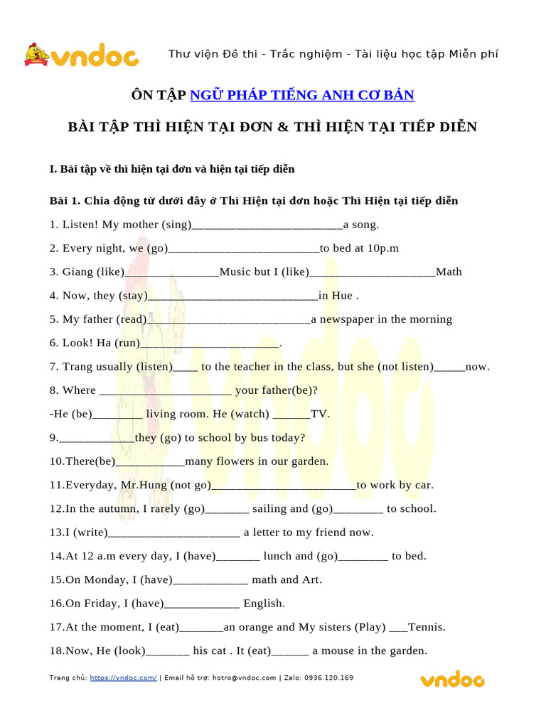 bai-tap-ket-hop-thi-hien-tai-don-va-hien-tai-tiep-dien | PDF