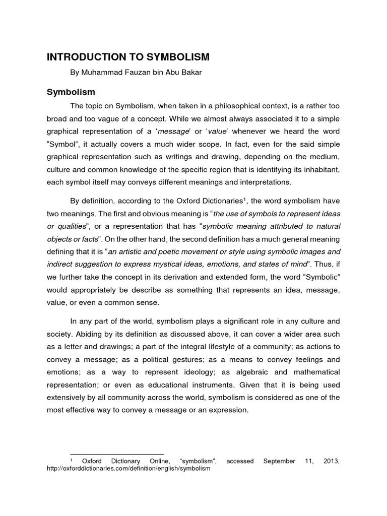 Introduction To Symbolism | PDF