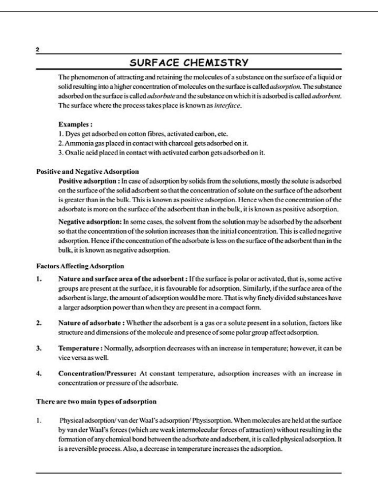 Chapter34 - Surface Chemistry | PDF