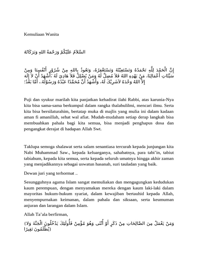Pidato Agama Islam | PDF