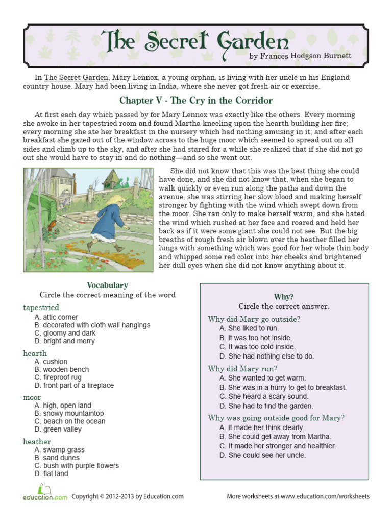 Secret Garden Worksheet | PDF