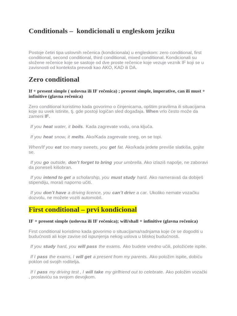 Conditionals | PDF
