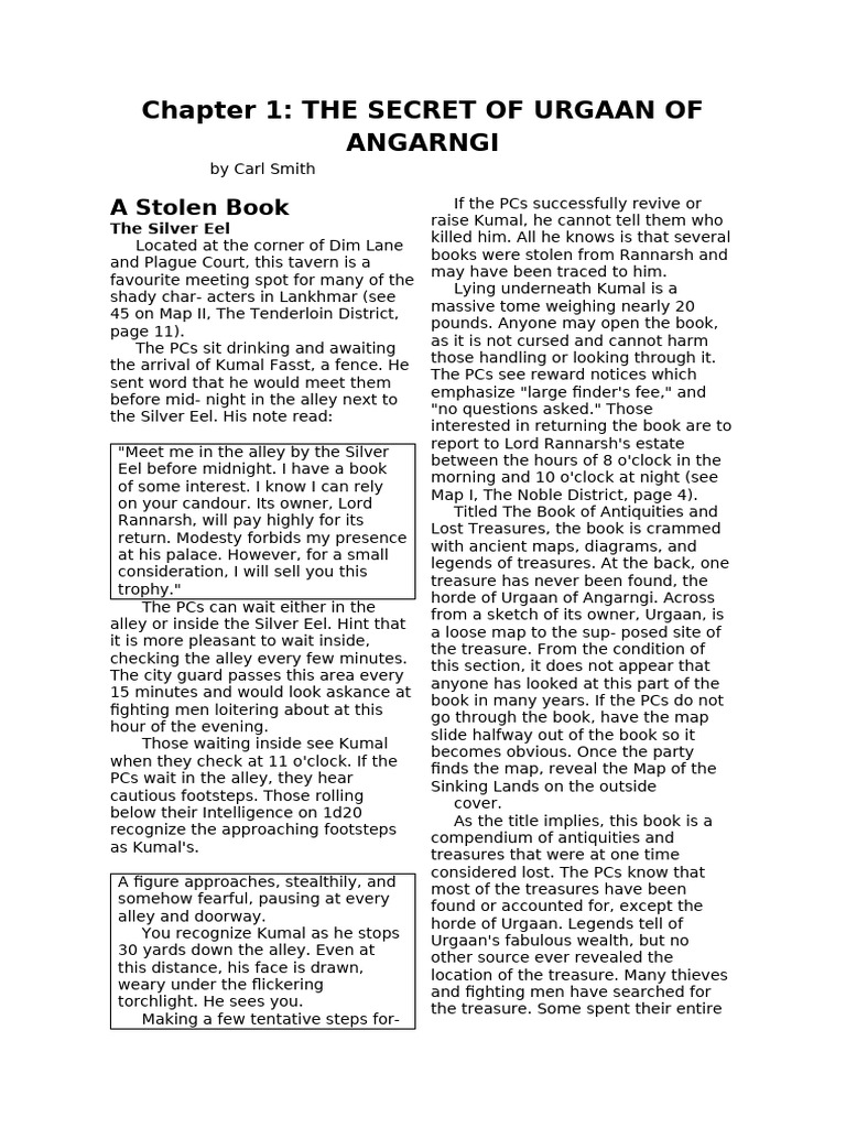 CA1 - Swords Of The Under City | PDF