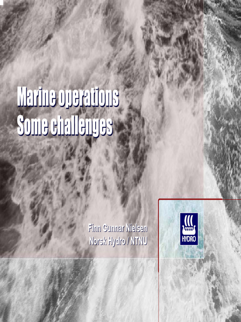 Marine Operations - Intro | PDF | Oceanography | Earth Sciences