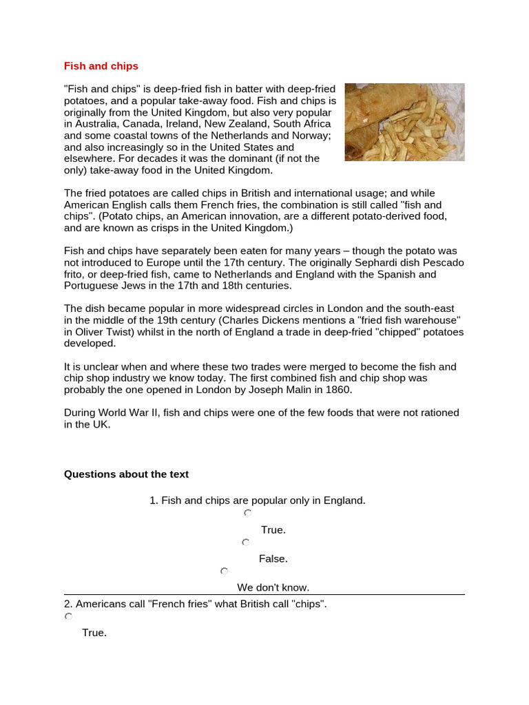 Fish and Chips | PDF