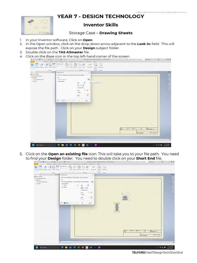 StorageCase DrawingSheet Procedure | PDF