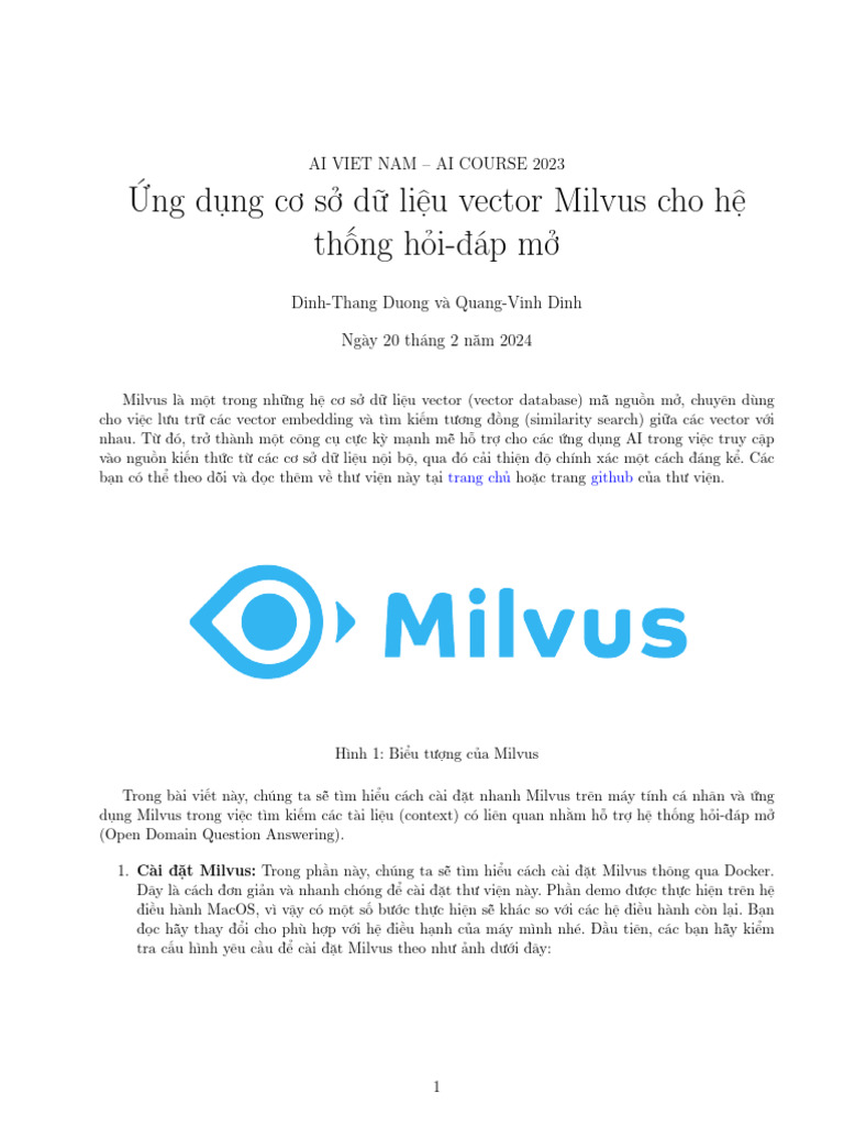Milvus Introduction | PDF