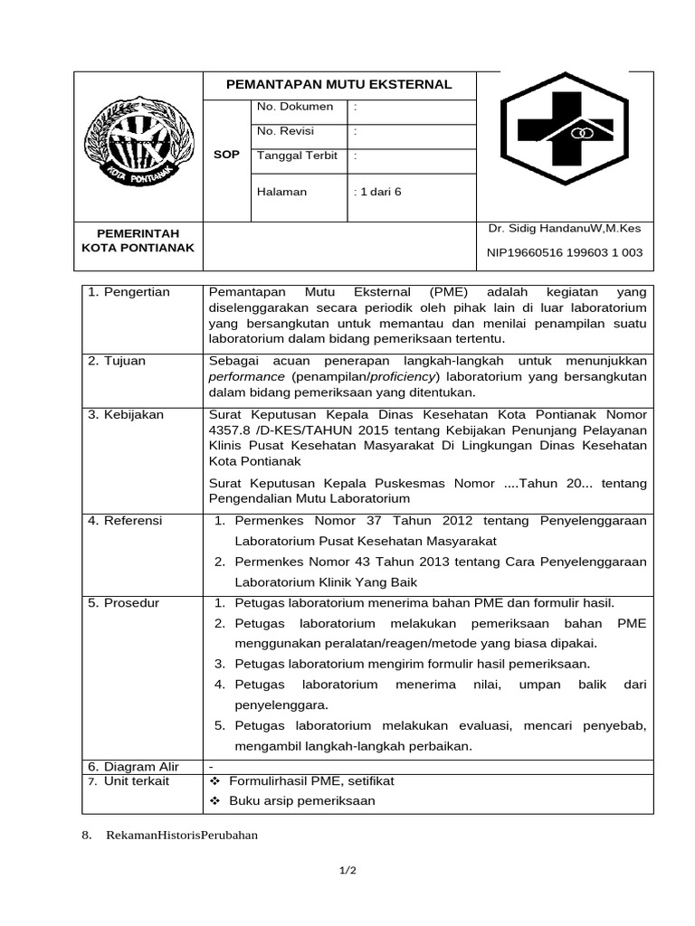 8.1.7.7 SPO Pemantapan Mutu Eksternal Revisi | PDF