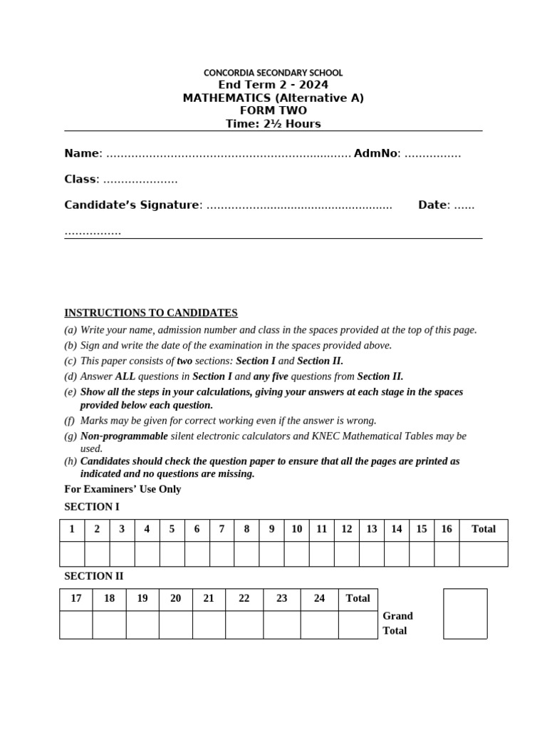 MAT F2 End Term 2 Exam | PDF MAT F2 End Term 2 Exam | PDF