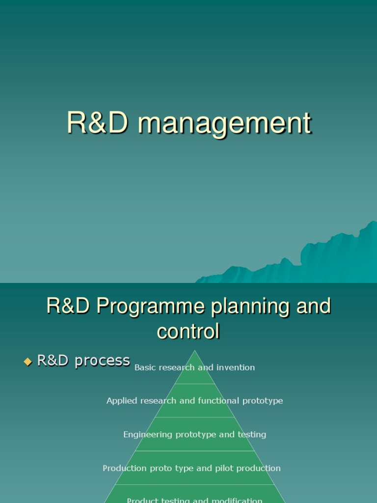 R&D Management | PDF | Research And Development | Innovation