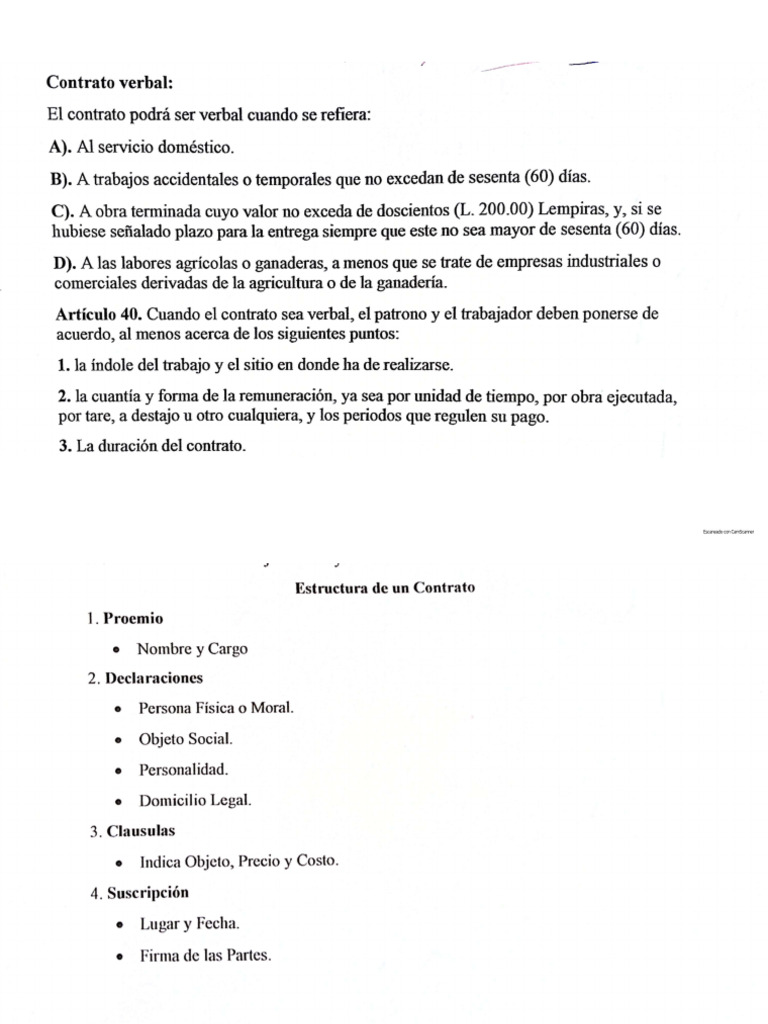 Contrato Verbal | PDF