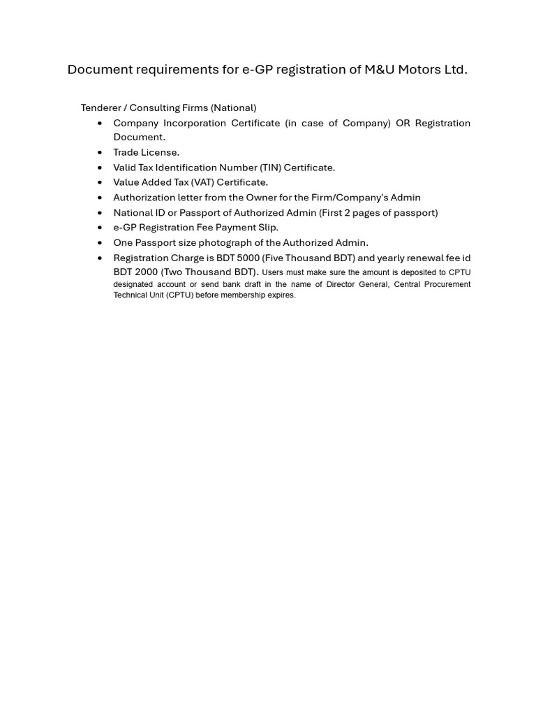 E GP Checklist | PDF