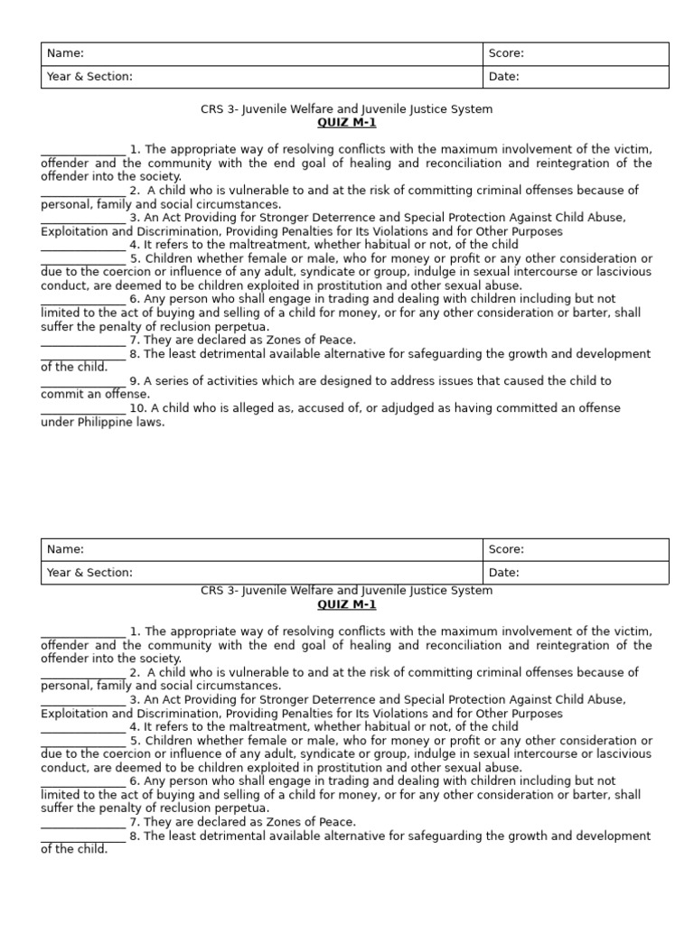 CRS 5 - M1 Quiz | PDF CRS 5 - M1 Quiz | PDF