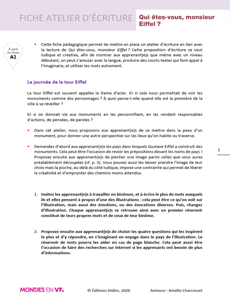 MVF Gustave Eiffel Prepa Atelier | PDF