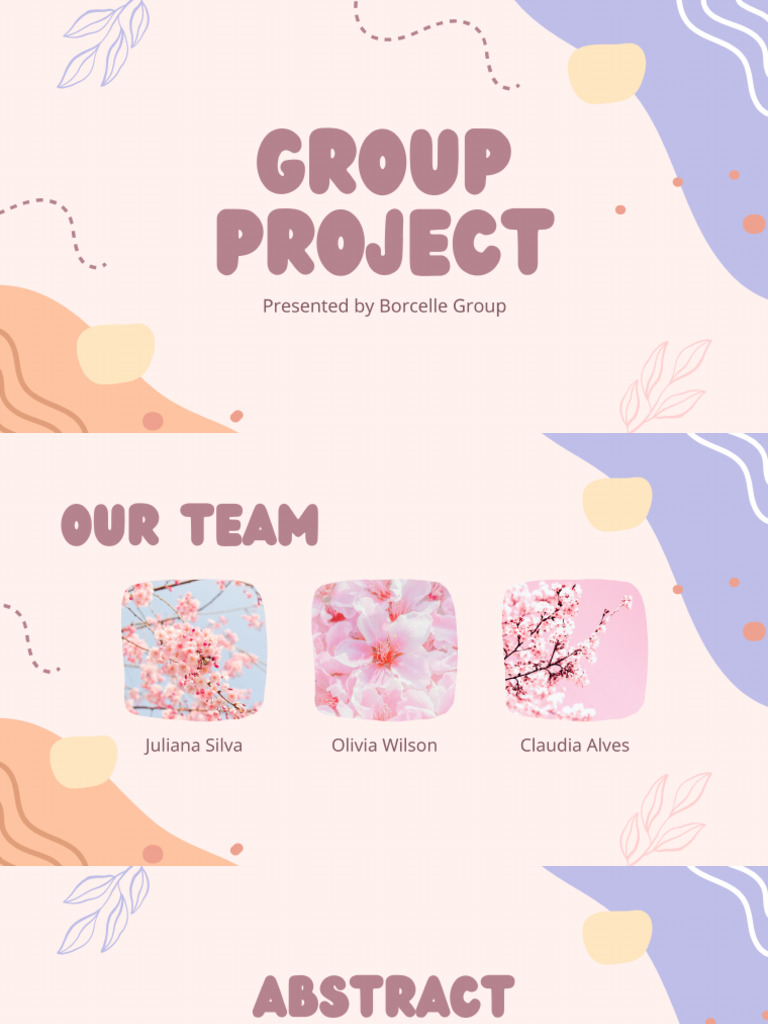 Pastel Cute Group Project Presentation PDF | PDF