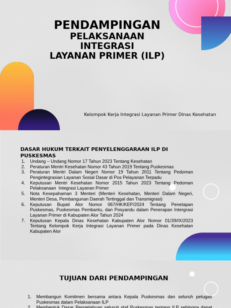 Materi Pendampingan Ilp TK Puskesmas | PDF