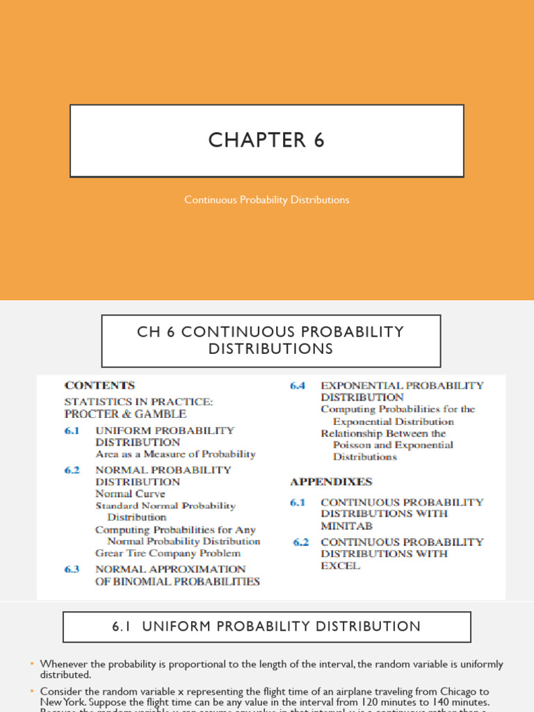 CH 6. Continuous Probability Distributions | PDF