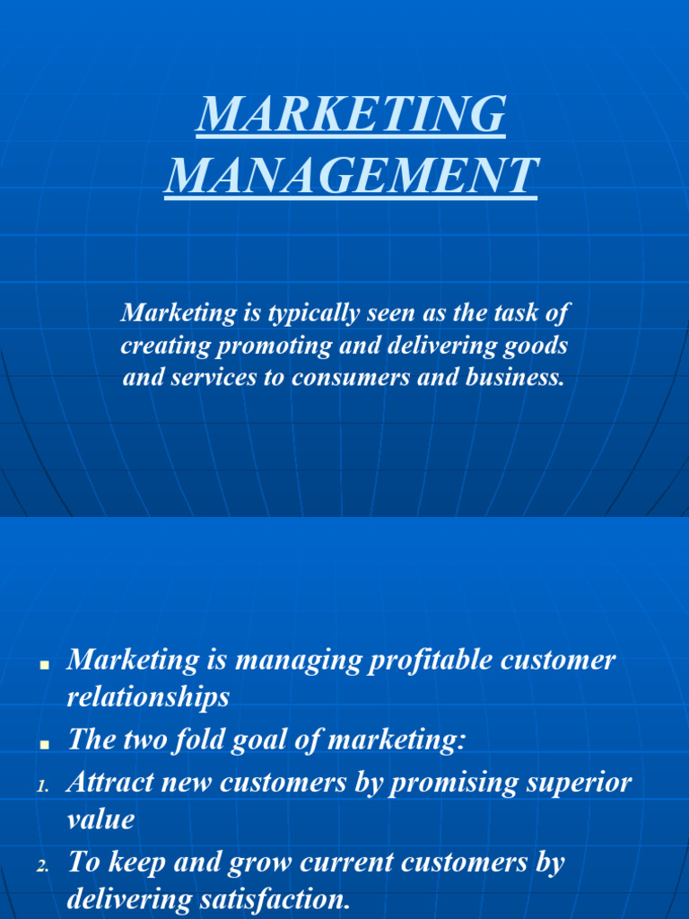 Introduction to Marketing Management | PDF