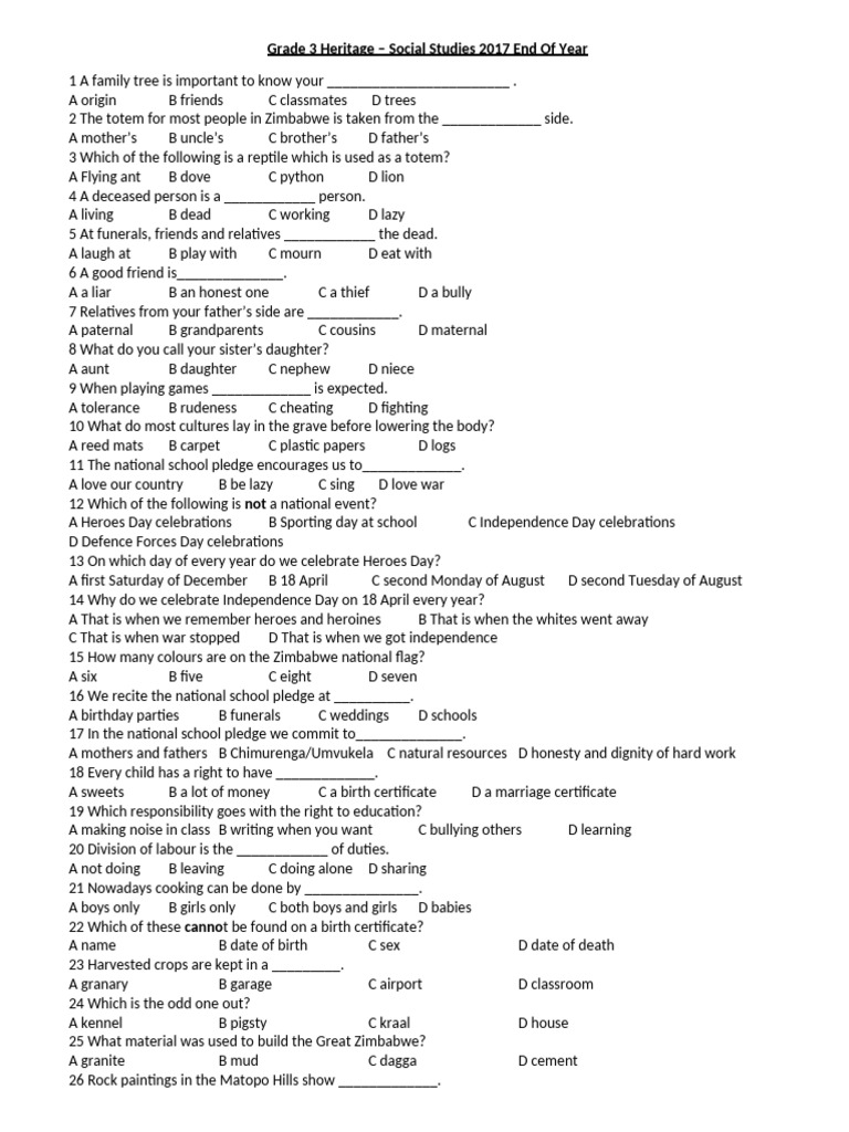 Grade 3 Heritage-1 | PDF