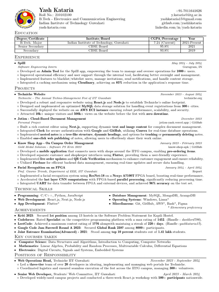 Yash Kataria 210102100 | PDF