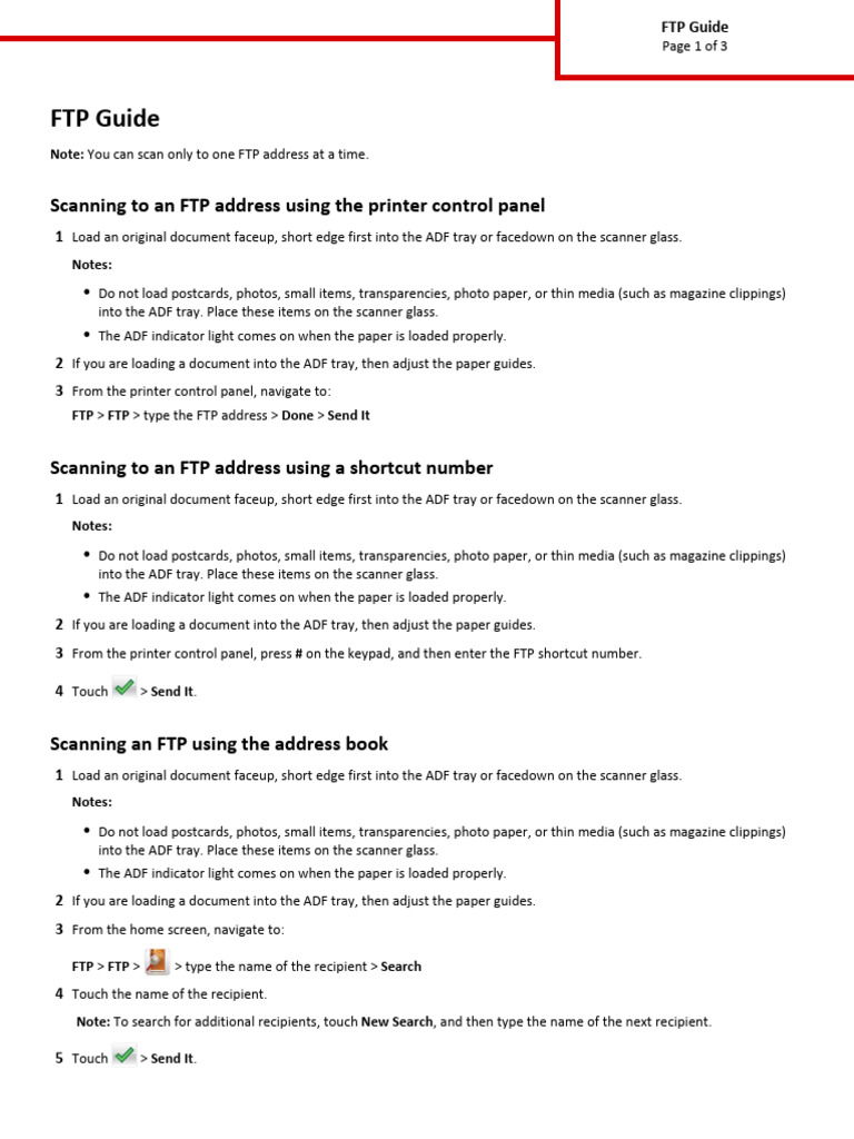 FTP Guide | PDF