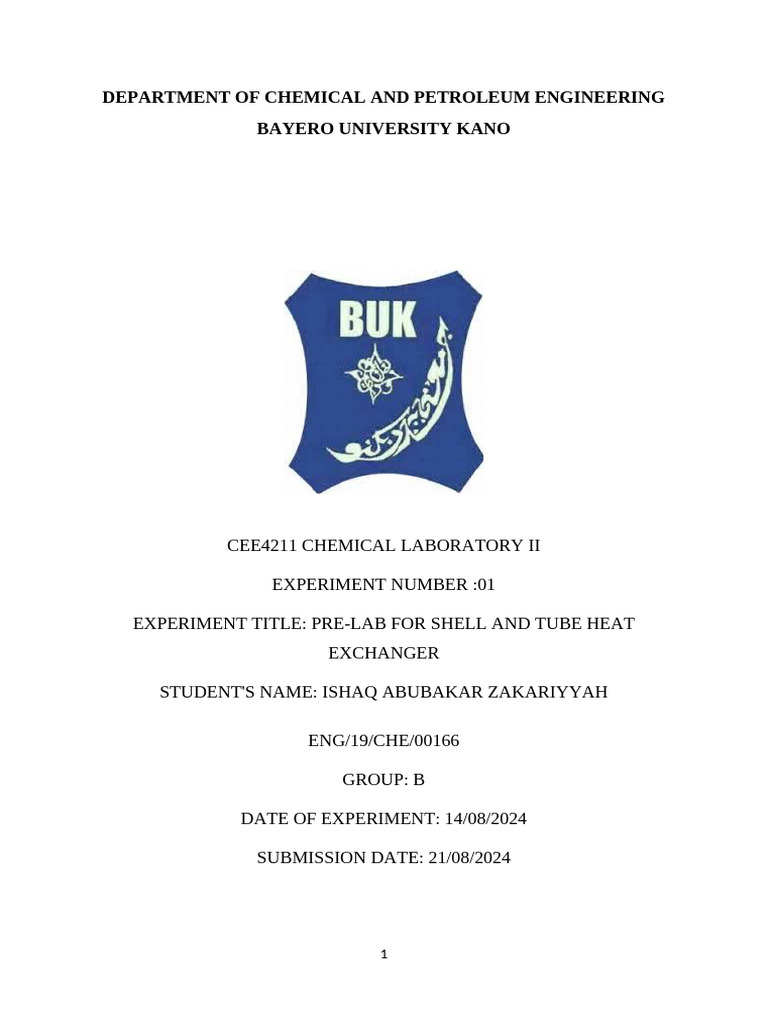 Shell and Tube Heat Exchanger | PDF | Heat Transfer | Heat Exchanger