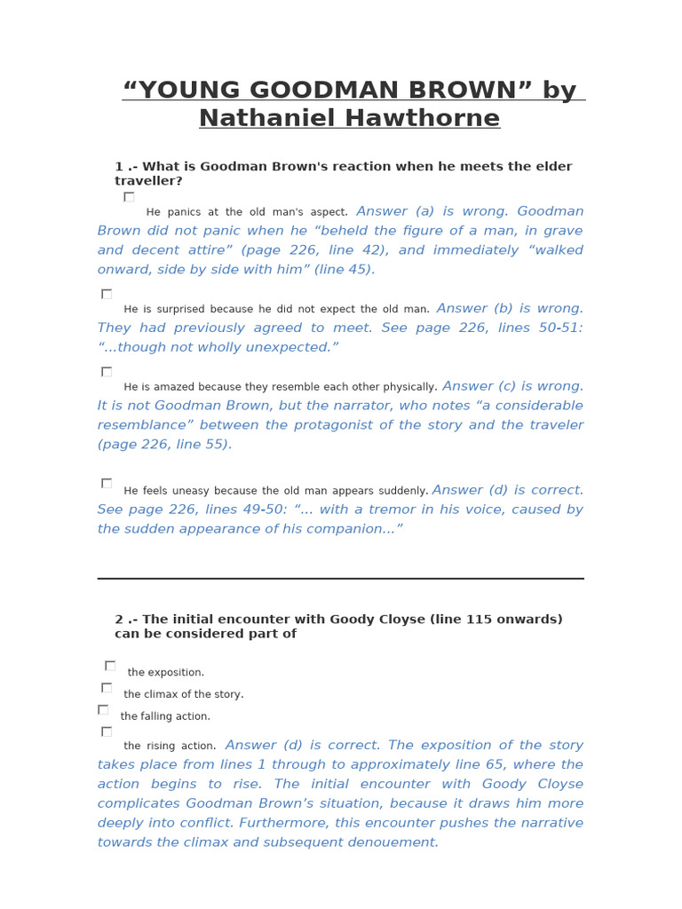 Young Goodman Brown | PDF