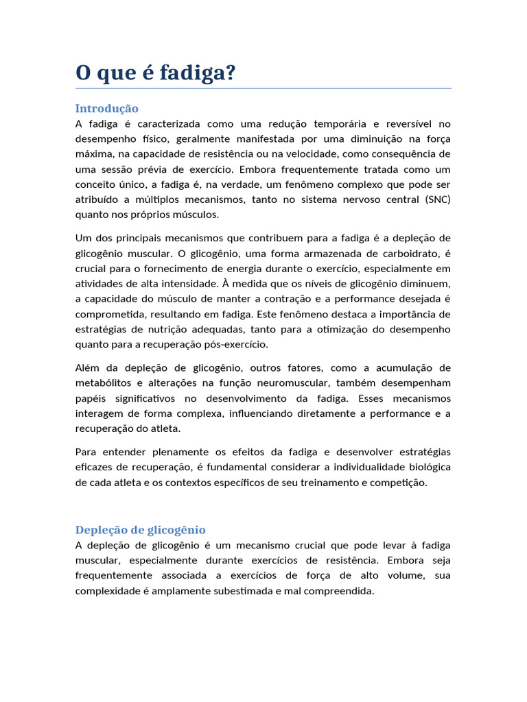 O que é fadiga | PDF