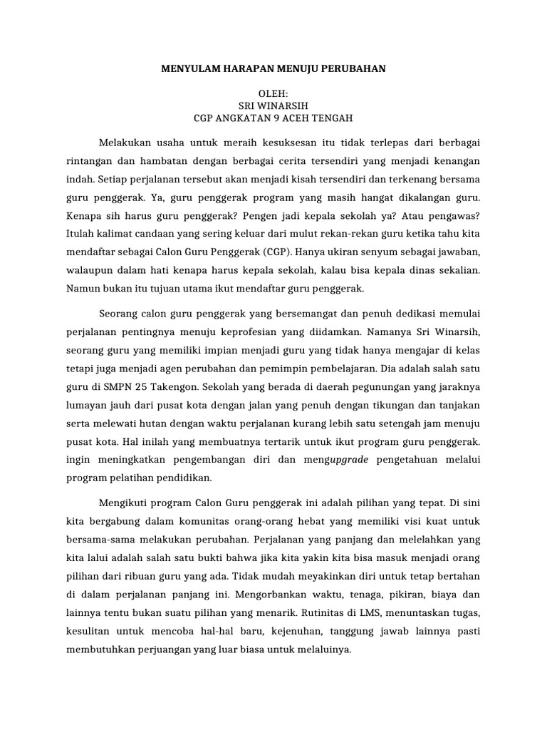 Antologi Sri Winarsih | PDF