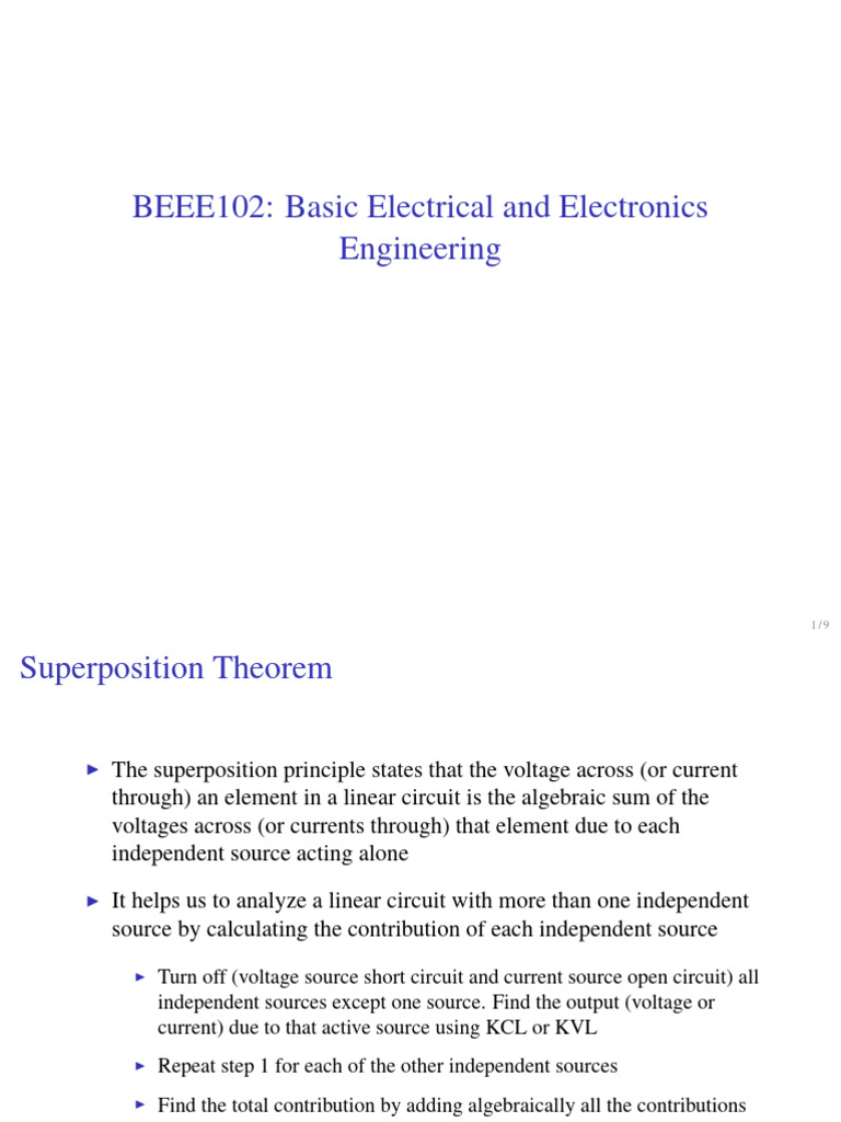 Superposition THM | PDF | Electrical Network | Electricity