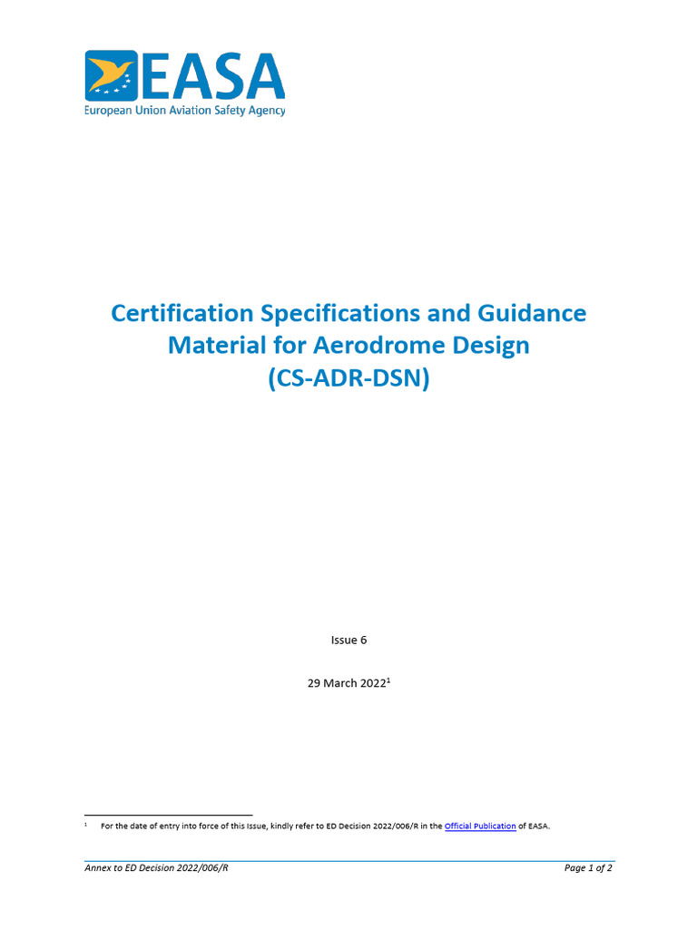 CS-ADR-DSN Issue 6 Overview | PDF | Aviation