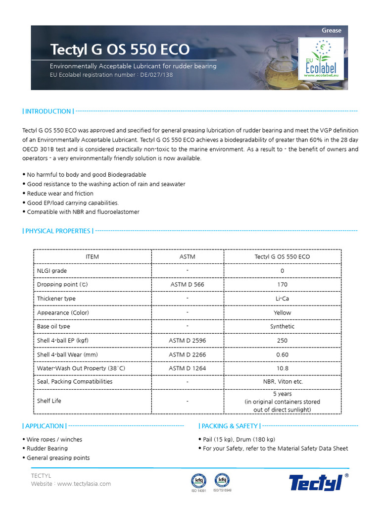 Tectyl G Os 550 Eco Pds en 2 | PDF
