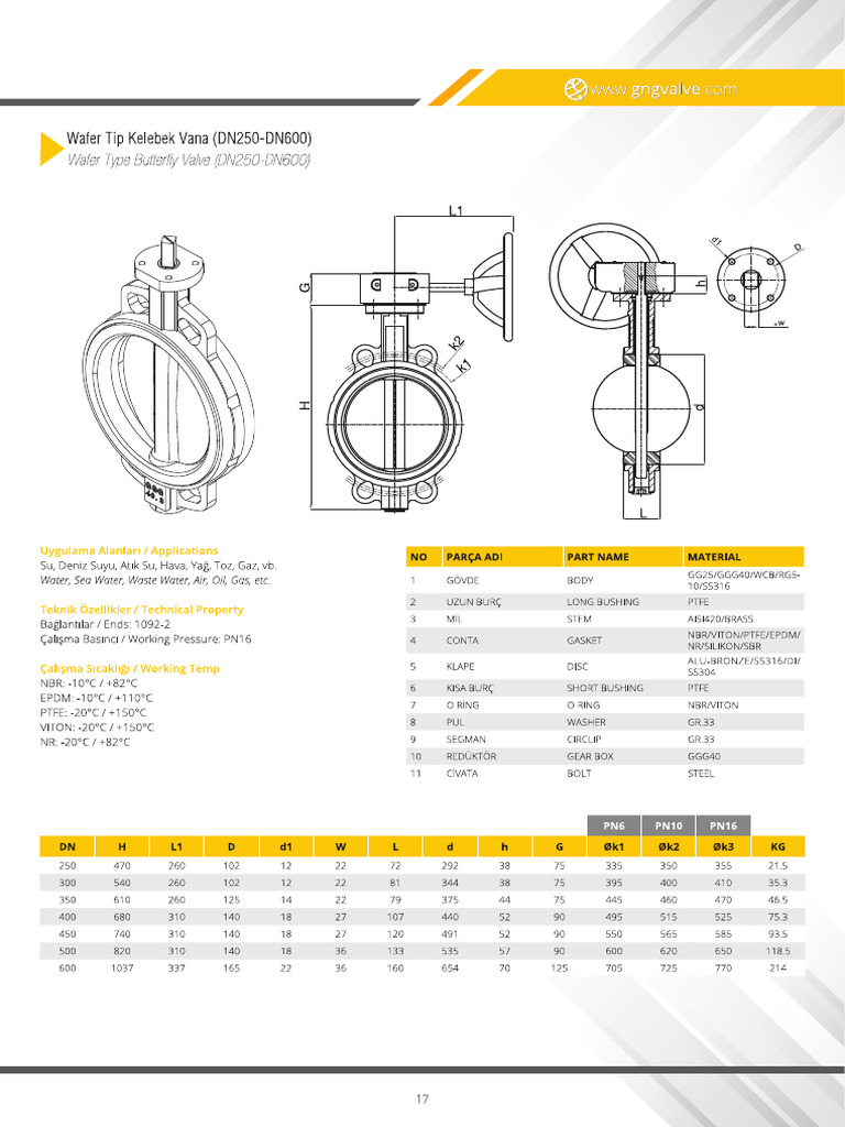Page 17-Wafer Tip Kelebek Vana(DN250-600)-Wafer Type Butterfly Valve ...