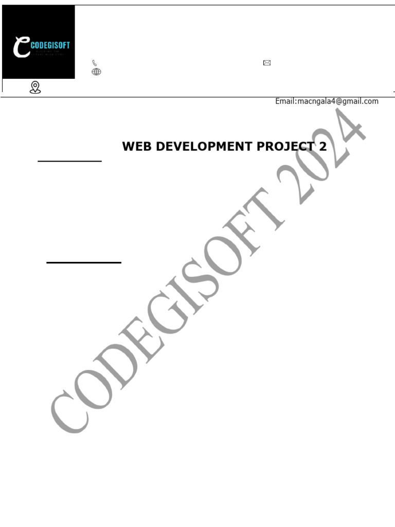Web Dev Project2 | PDF