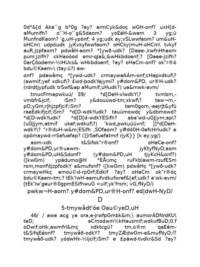 PWKW H-Aom? Y#Dom&Pd, Ur®H-Onf? Ed - Dwh-Nyd/ 5-Tmywådt'Óe Oau©Yed, Uh | PDF
