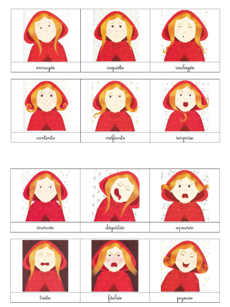 Que D'émotions Chaperon - 12 Vignettes Chaperon - DamSam | PDF