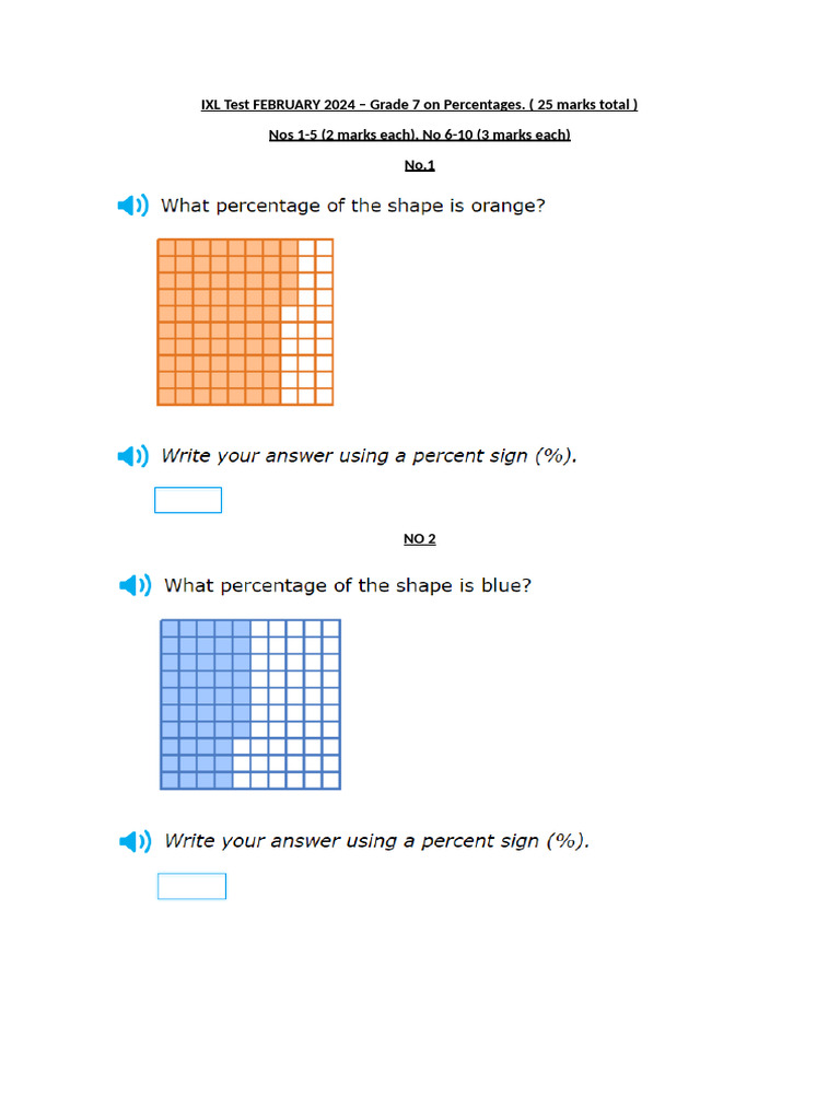 Ixl Exam February 2024 | PDF