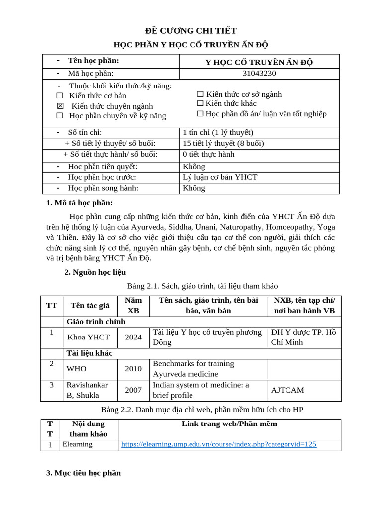 (2024) Đcct - yhct Ấn Độ | PDF