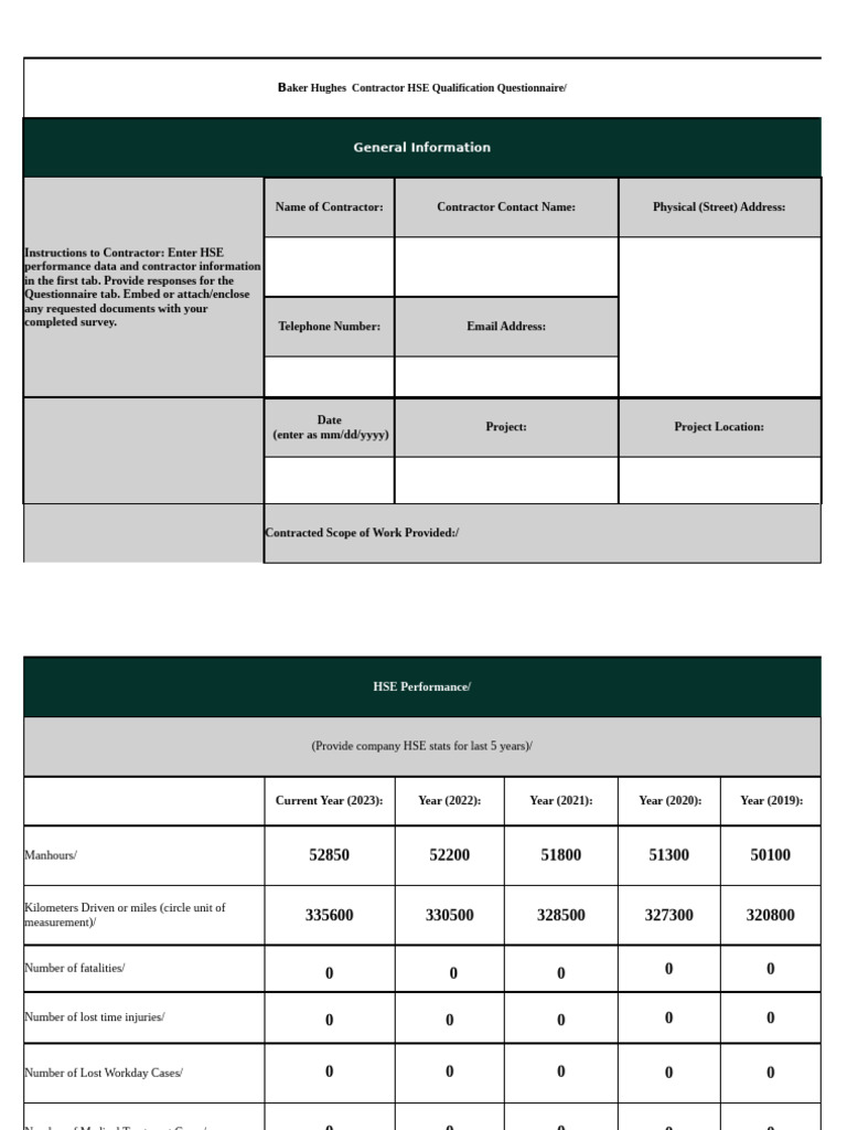 Model Formular HSE | PDF