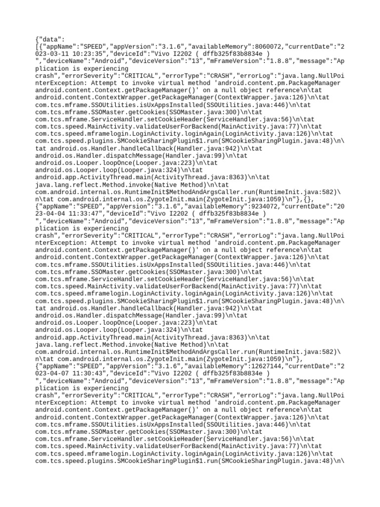 SPEED ErrorReport | PDF
