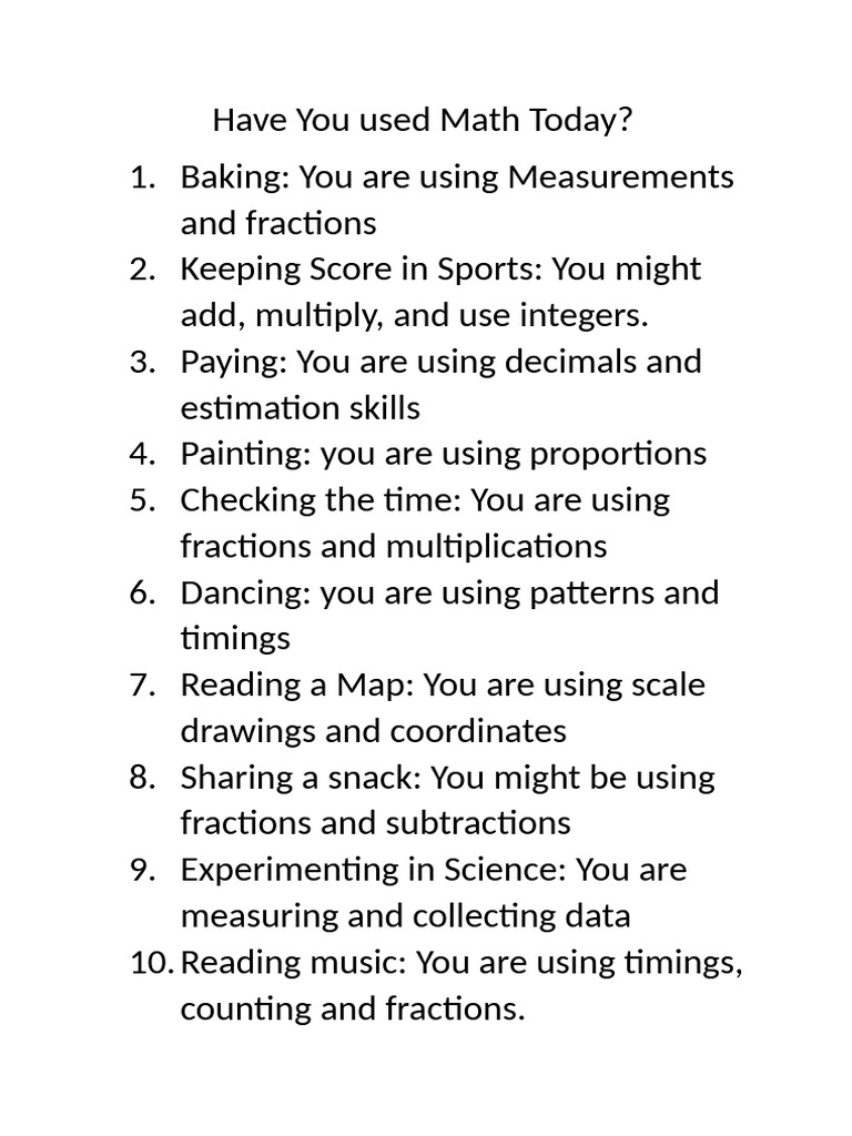 Have You Learned Math Today | PDF